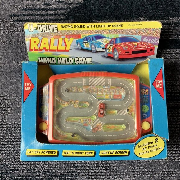 Toys | Vintage Udrive Rally Game Race Car Arcade Collectible Rare New W Package Flaws | Poshmark